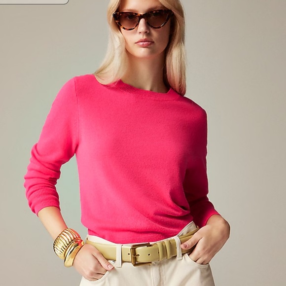 J. Crew | Sweaters | J Crew 0 Cashmere Crew Neck Sweater Pink Womens ...